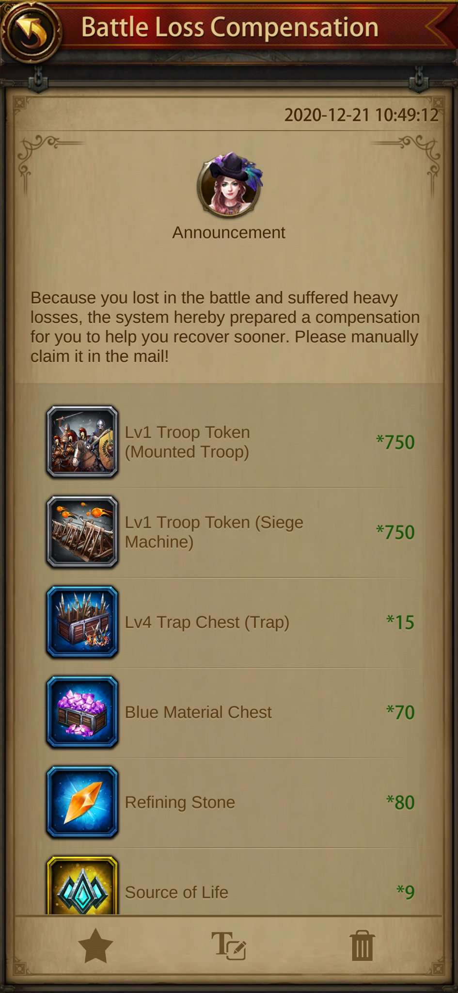 Battle Loss Compensation – Top Games